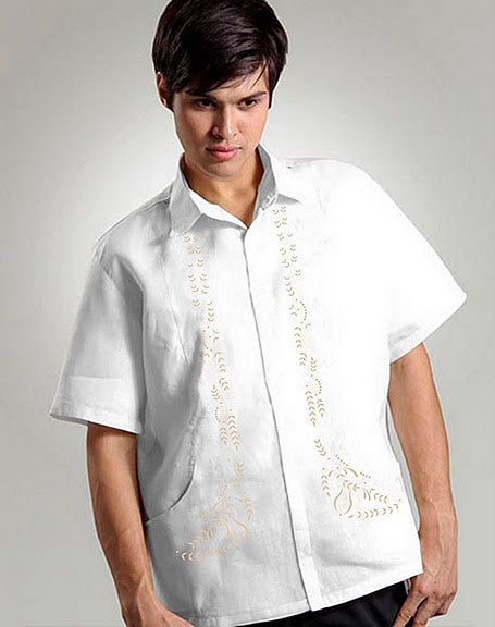 Men's Barong White Ramie Linen blend 100528 White – MyBarong